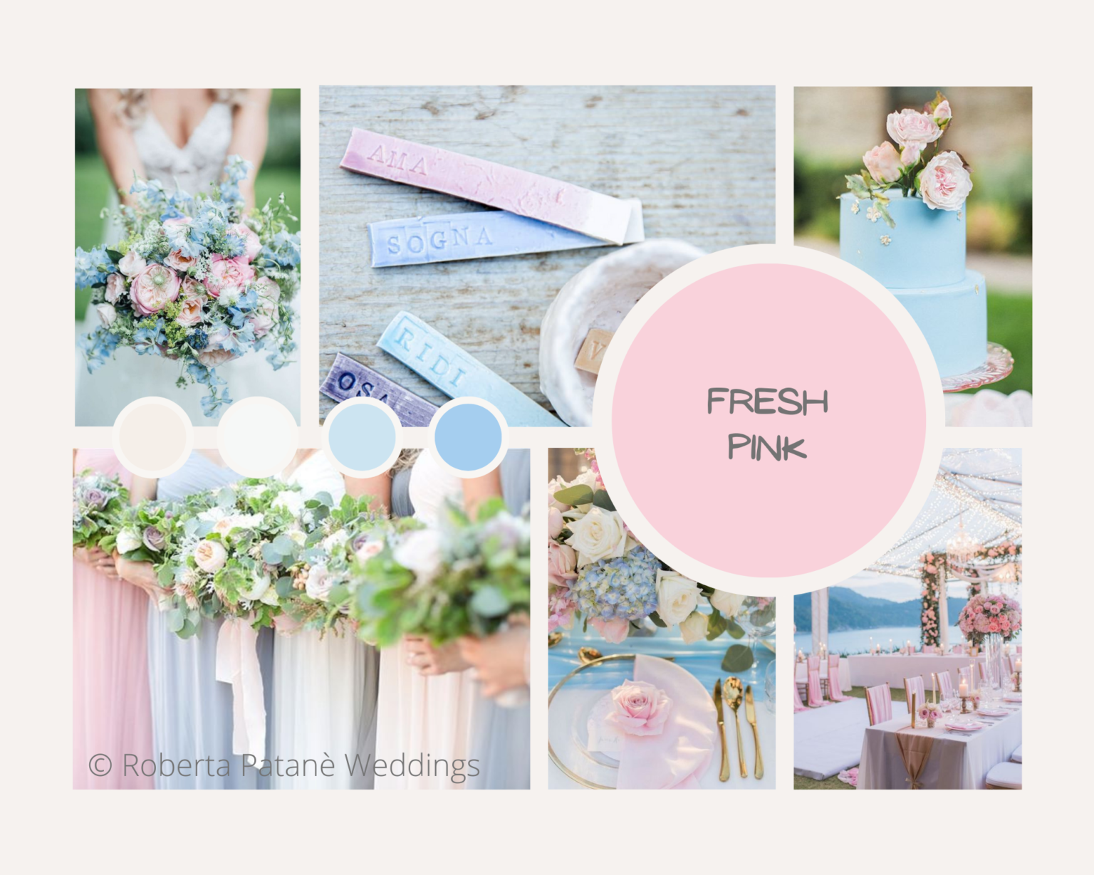 Matrimonio rosa cipria: le 4 palette firmate Roberta Patanè
